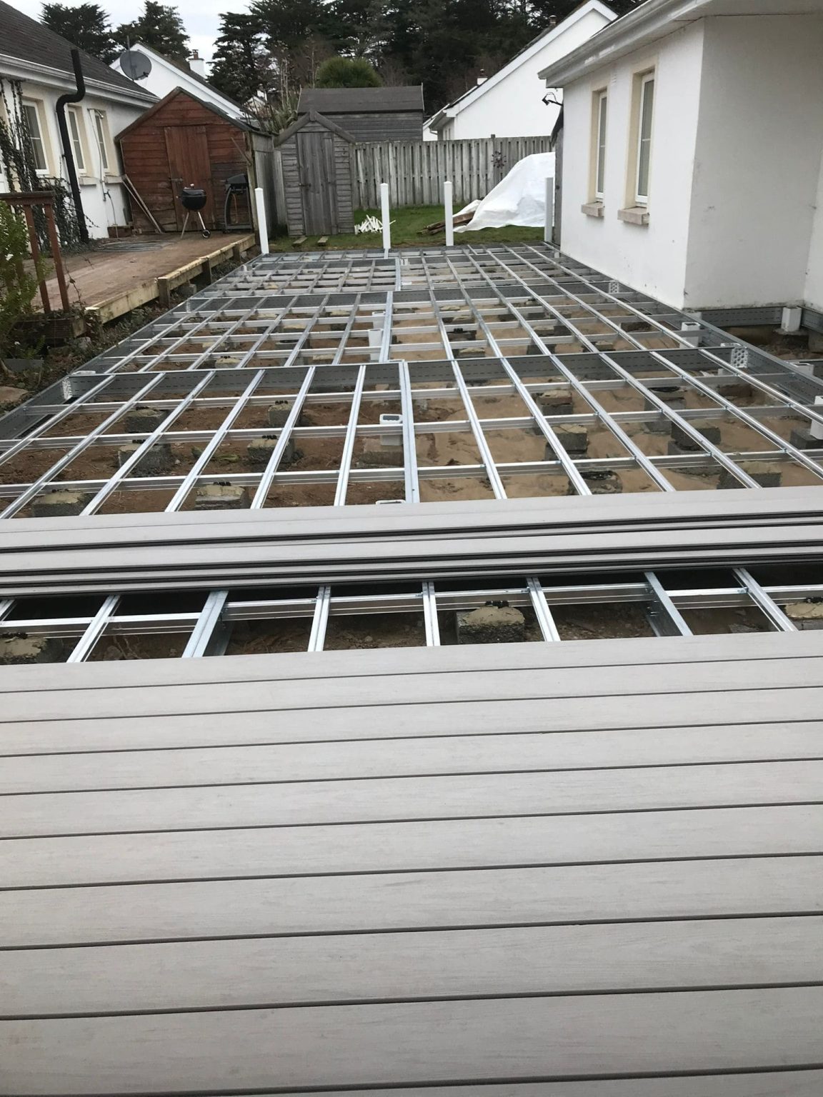 Galvanized Steel Base Construction | PVC Decking Base Construction